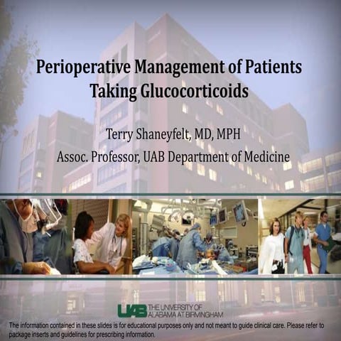 Perioperative management of patients on corticosteroids | PPTX