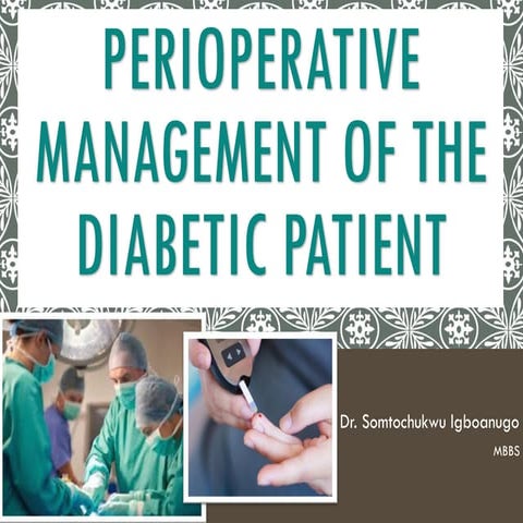Perioperative management of the diabetic patient | PDF