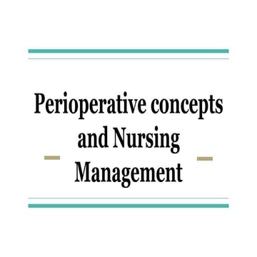 Pre, intra and post operative care | PPTX