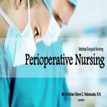 Perioperative Nursing (complete) | PDF