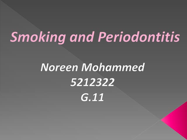 Tobacco smoking and periodontal disease.pptx