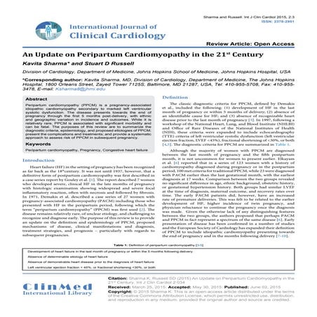 Peripartum cardiomyopathy echo | PDF