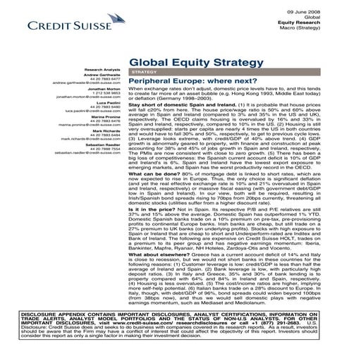 Peripheral Europe Where Next1 | PDF | Currencies | Economy