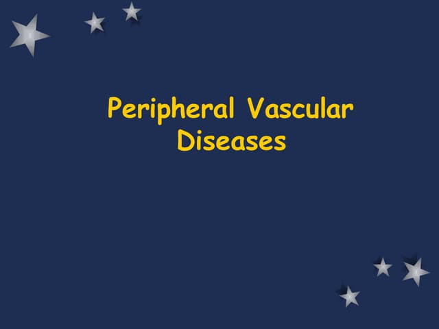Physiotherapy Management in Peripheral arterial disease | PPTX