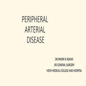Overview of Peripheral Arterial Disease (PAD) | PPTX