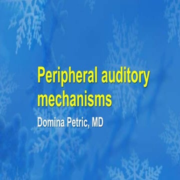 Peripheral auditory mechanisms | PPSX | Digital Audio | Computer ...