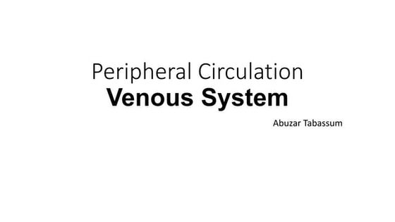 Peripheral circulation arterial system | PPT