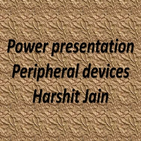 Peripheral devices | PPTX