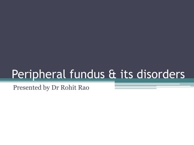 1FUNDUS_DRAWING of retina after complete examination | PPT | Eye and ...