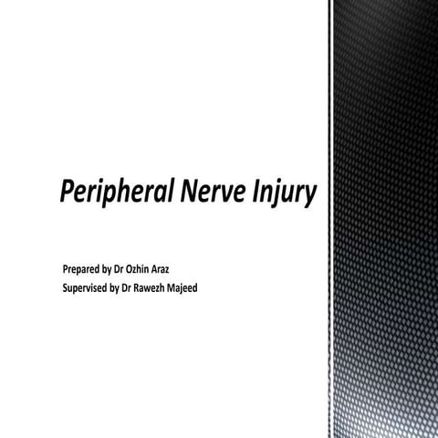 Peripheral Nerve Injury | PPTX