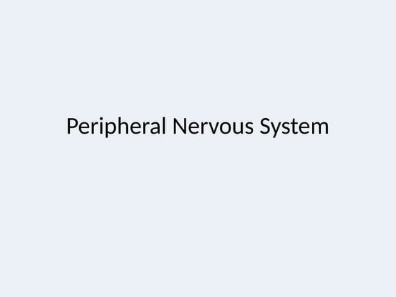 Introduction to the nervous system | PPT