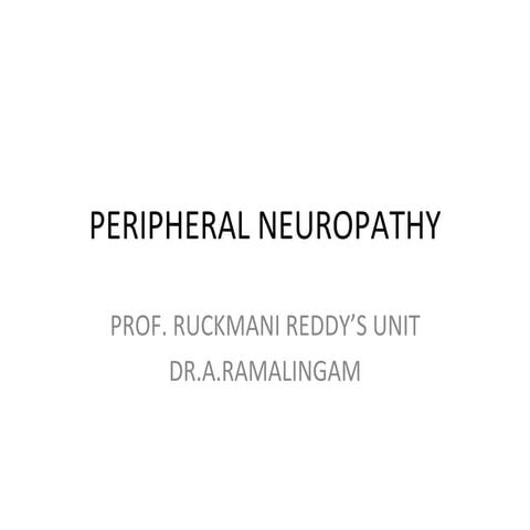 Peripheral Neuropathy - Types | PPT