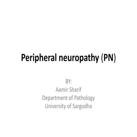 Peripheral neuropathy | PPTX