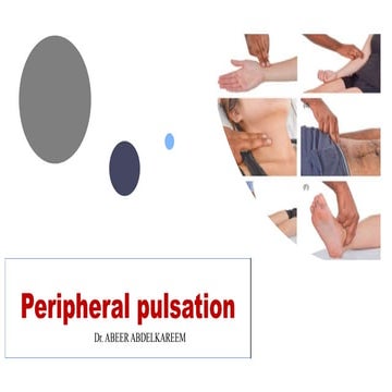 Peripheral pulsations and blood pressure measurement | PPTX