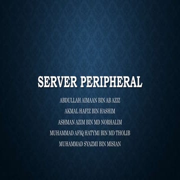 Peripheral server (dka) | PPTX
