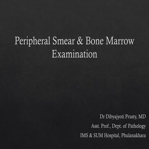 BONE MARROW EXAMINATION presentation for pathology | PPTX