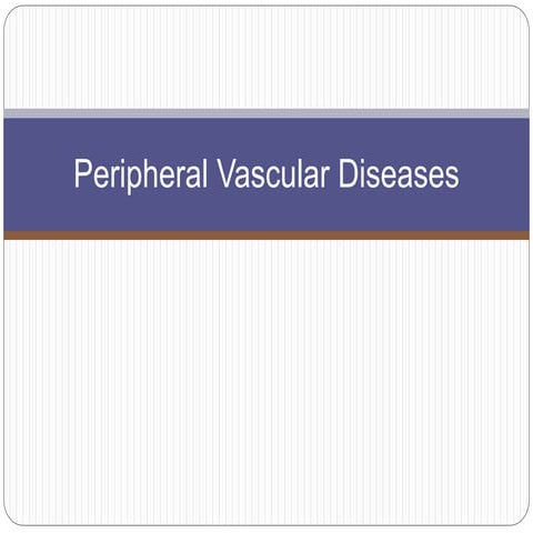 Peripheral vascular disease and Clinical features of acute and chronic ...