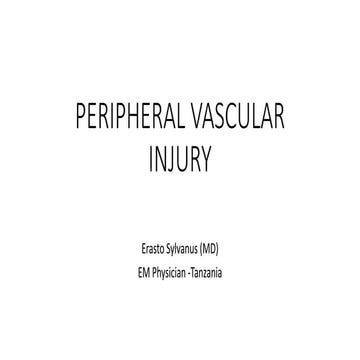 Peripheral vascular injury | PPTX