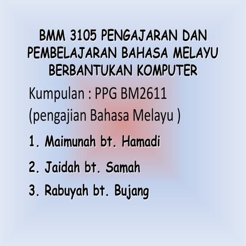 Perisian powerpoint bmm3105 | PPT