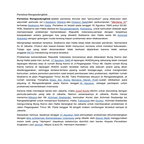 Peristiwa rengasdengklok | PDF