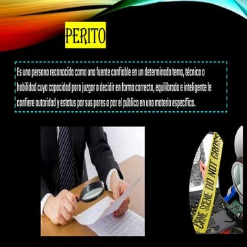 perito.pdf se usa en odontología forense | PDF