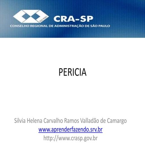 Perito administrador - Conselho Regional de Administração | PPTX