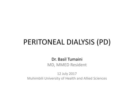 Peritoneal dialysis | PPTX | Digestive Disorders | Diseases and Conditions