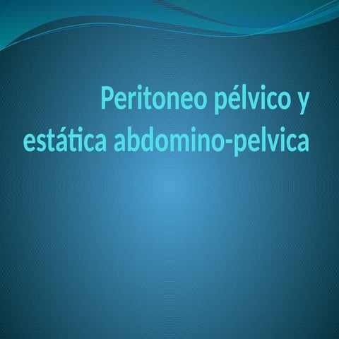 ESPACIO PELVIS SUBPERITONEAL O PELVISVICERAL, PERINE DIVISION Y PLANOS ...