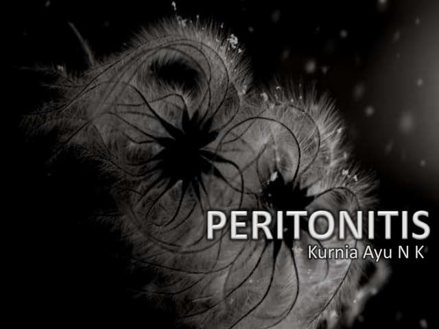 Tinjauan Peritonitis Morning Report Dokter Internship Pptx