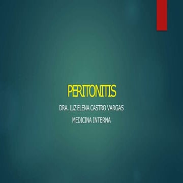 peritonitis primaria, secundaria y terciaria | PDF