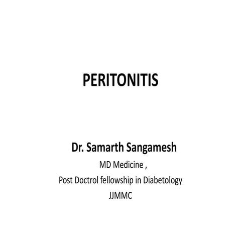 Peritonitis | PPT