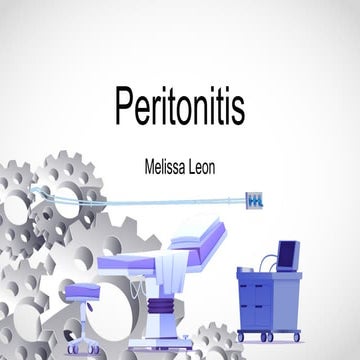 Peritonitis diapositivas para seminarios medicos | PPTX