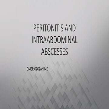 Peritonit ve Intraabdominal Abseler ing.pptx