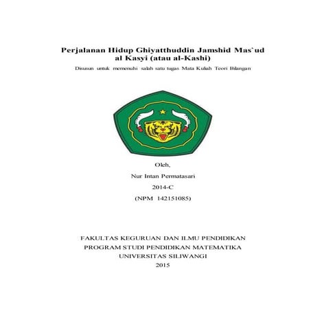 Perjalanan hidup ghiyatthuddin jamshid mas`ud al kasyi (atau al kashi ...