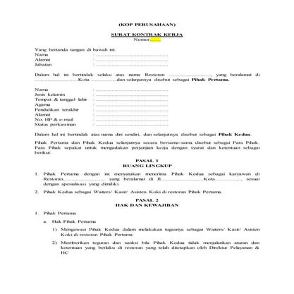 Contoh Perjanjian-Pra-Nikah Terbaru Premium | DOCX