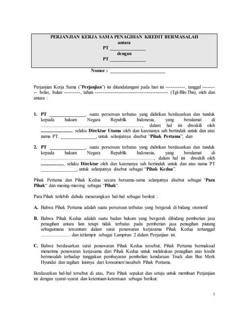 Contoh Perjanjian Kompensasi Kayu Terbaru (Beli Perjanjian, Hub: 08118887270 (WA)) | DOCX