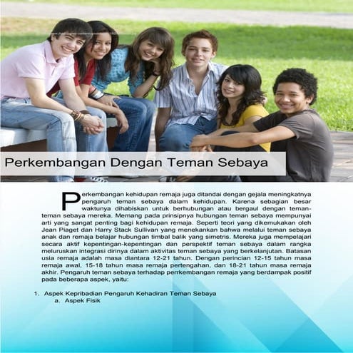 Perkembangan dengan teman sebaya | PDF