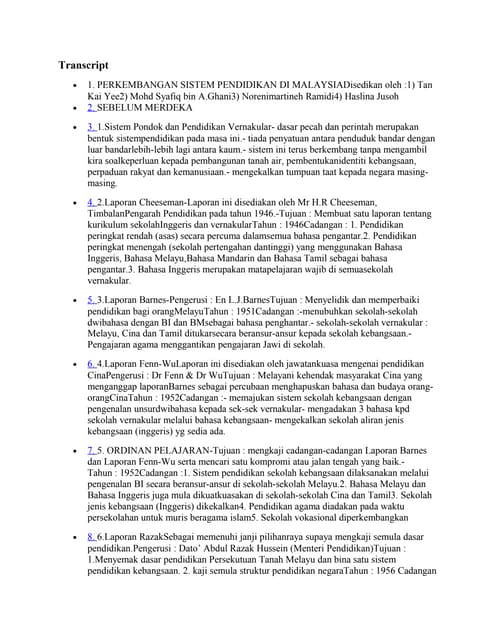 Sejarah Perkembangan Bahasa Melayu pramerdeka | PDF