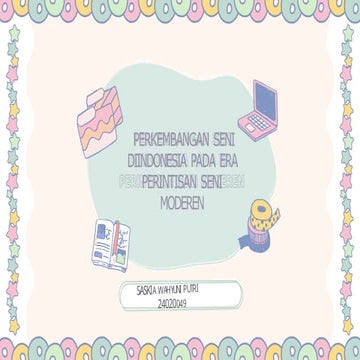 Fase Sejarah Perkembangan Senirupa Indonesia | DOCX