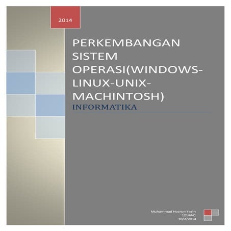 Perkembangan sistem operasi | DOCX