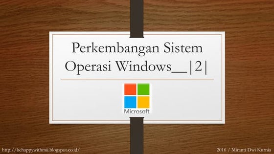 Sejarah dan perkembangan sistem operasi microsoft windows | PDF