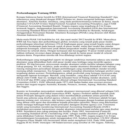 Perkembangan tentang ifrs | DOC
