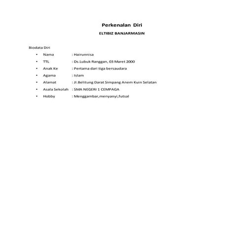 Biodata pribadi ku | PPTX