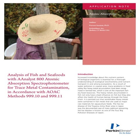 Analysis of Fish and Seafoods with AAnalyst 800 Atomic Absorption ...