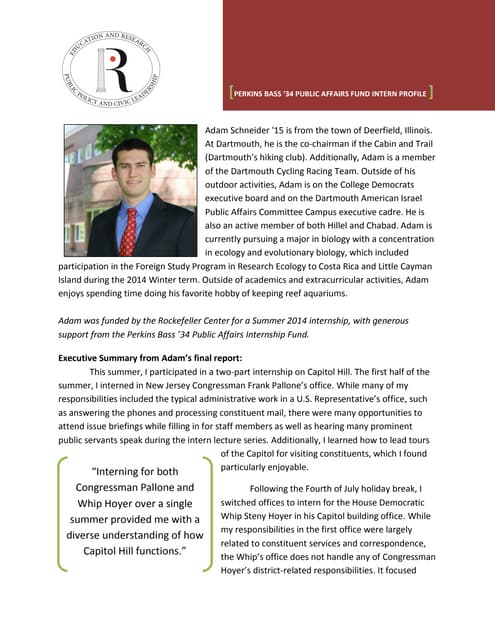 Sample Student Bio | PDF