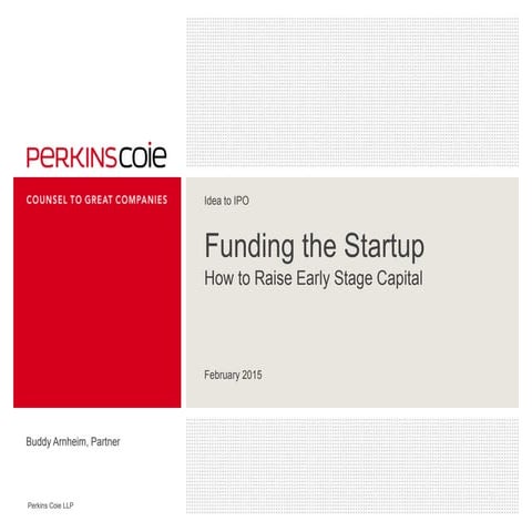 Perkins Coie Startup Funding | PPTX