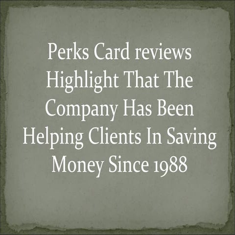 Perks Card | PPT