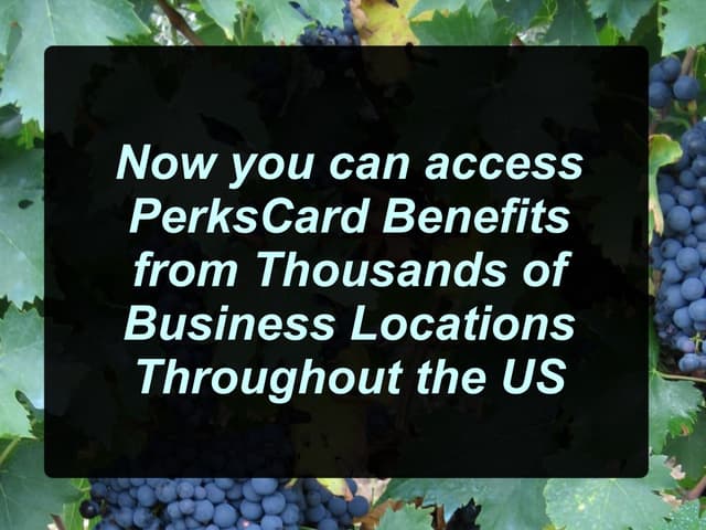 Perks cards networks