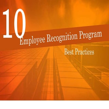 Perks WW 10 Employee Recognition Program Best Practices Webinar | PPT