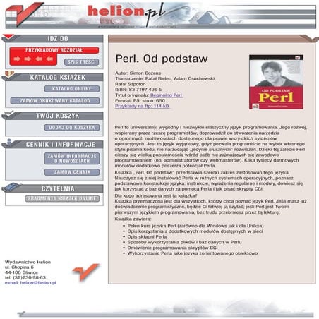 Perl. Od podstaw | PDF